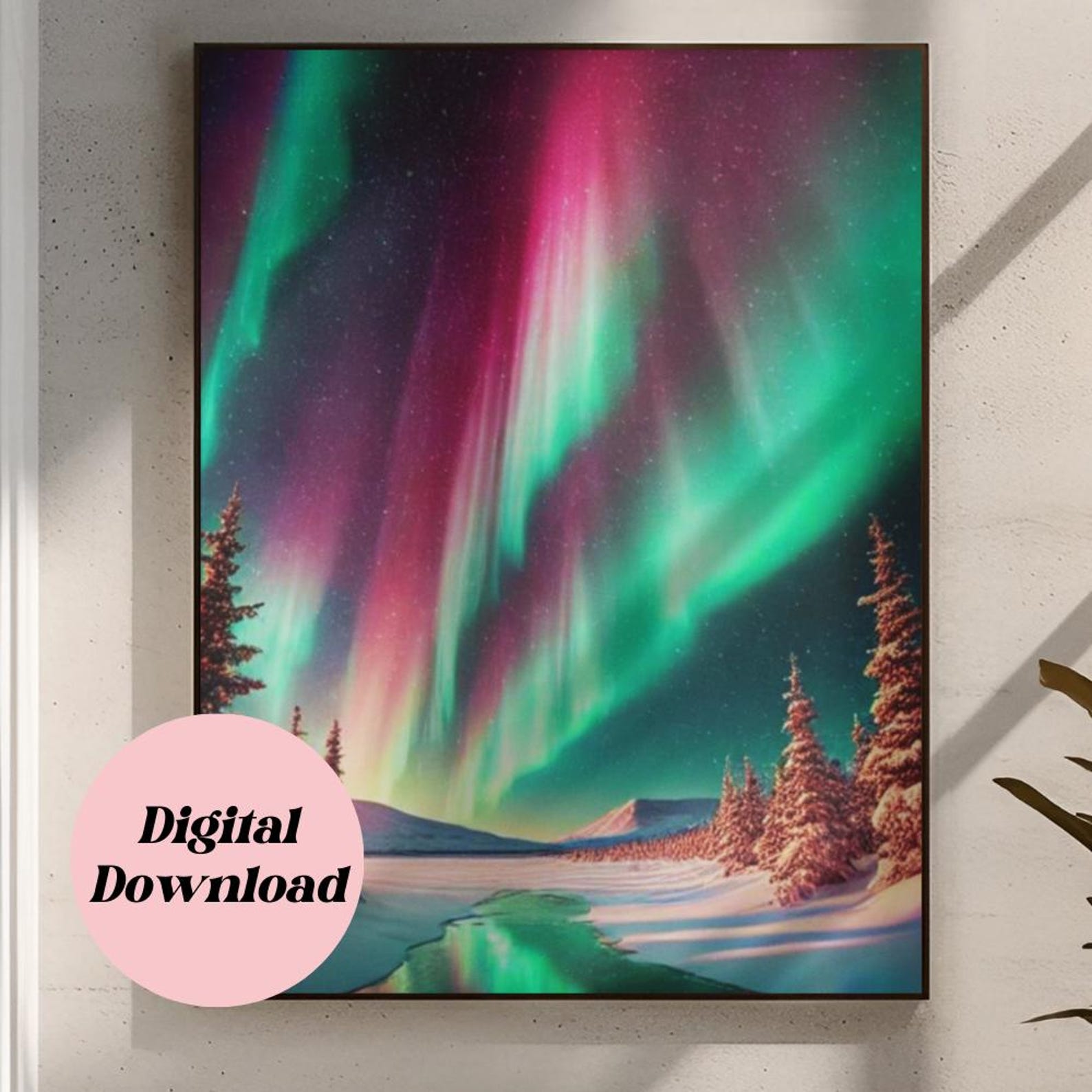 Printable Northern Lights Digital Download Wall Art - High-resolution ...