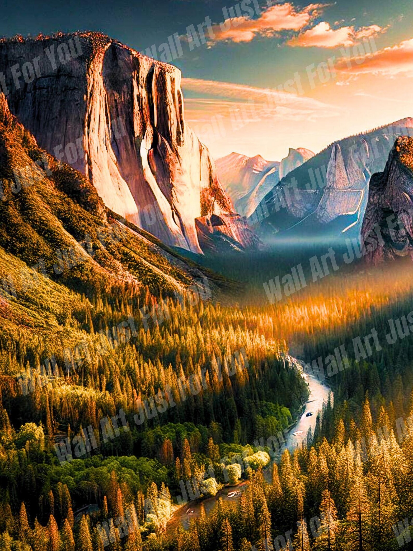 Printable Yosemite Valley Digital Download Wall Art - High-resolution ...