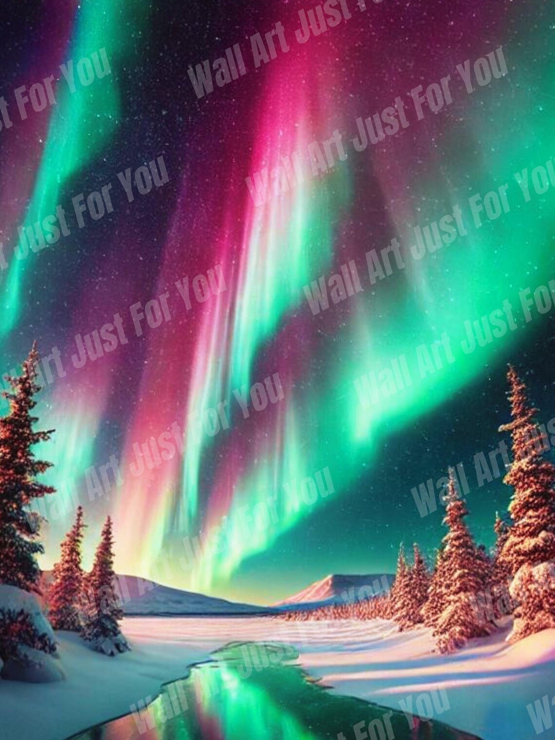 Printable Northern Lights Digital Download Wall Art - High-resolution ...