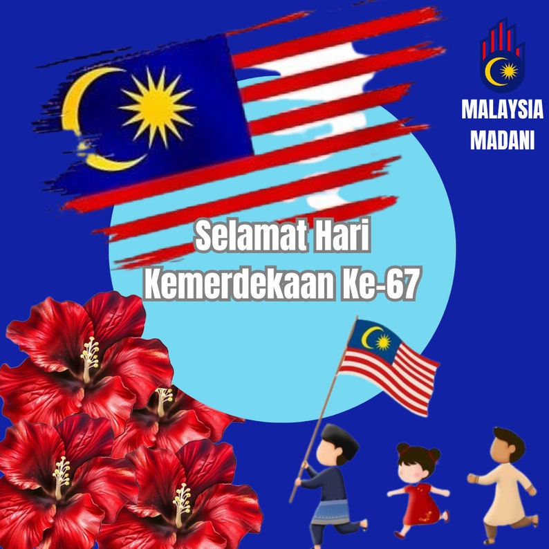 Merdeka Day Card Template - Etsy
