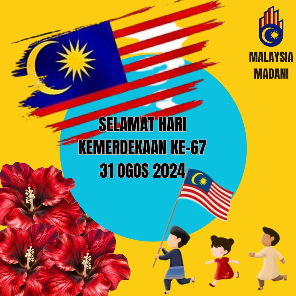Merdeka Day Card Template - Etsy