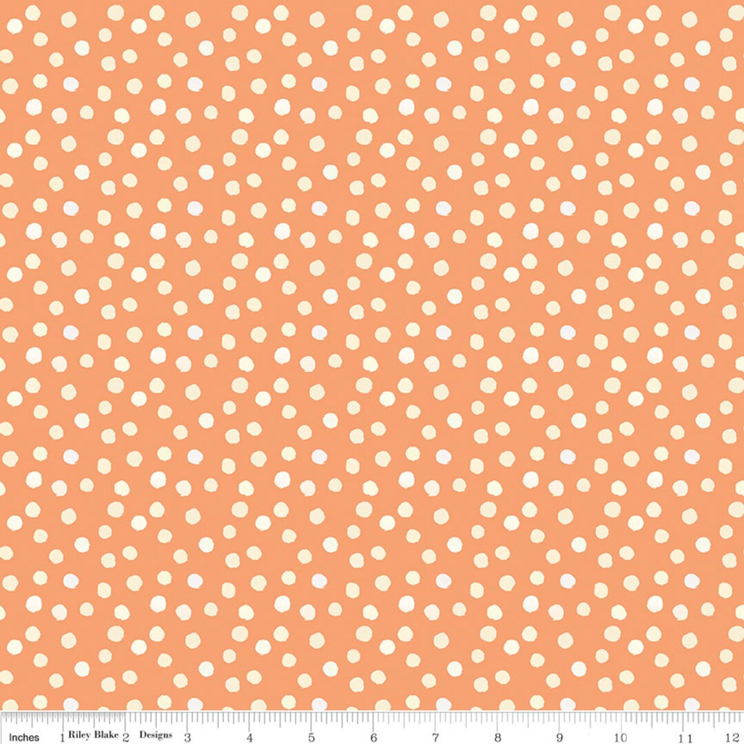 Coral Dots Fabric ~ Littlest Family's Big Day ~ Emily Winfield Martin ...