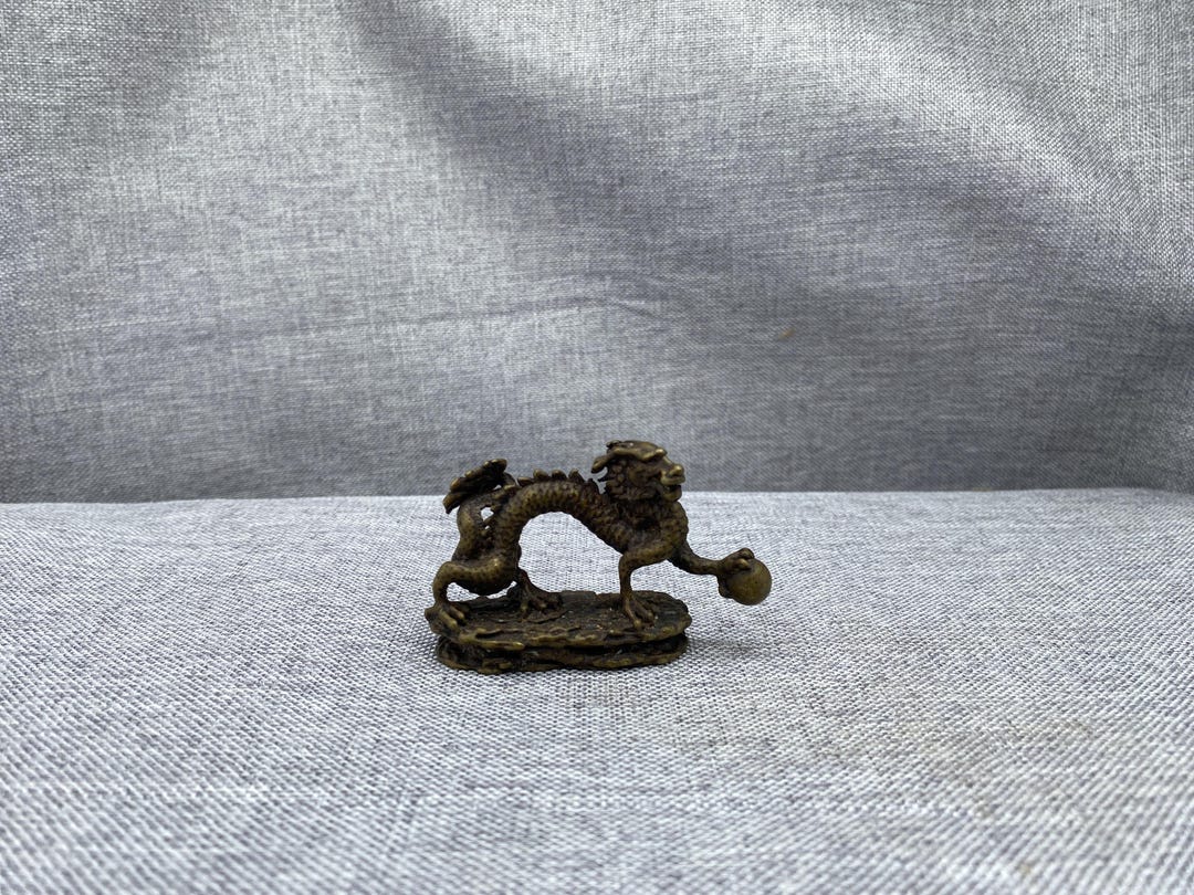 Antique Asian Miniature Dragon Statue Rare & Precious Collectible ...