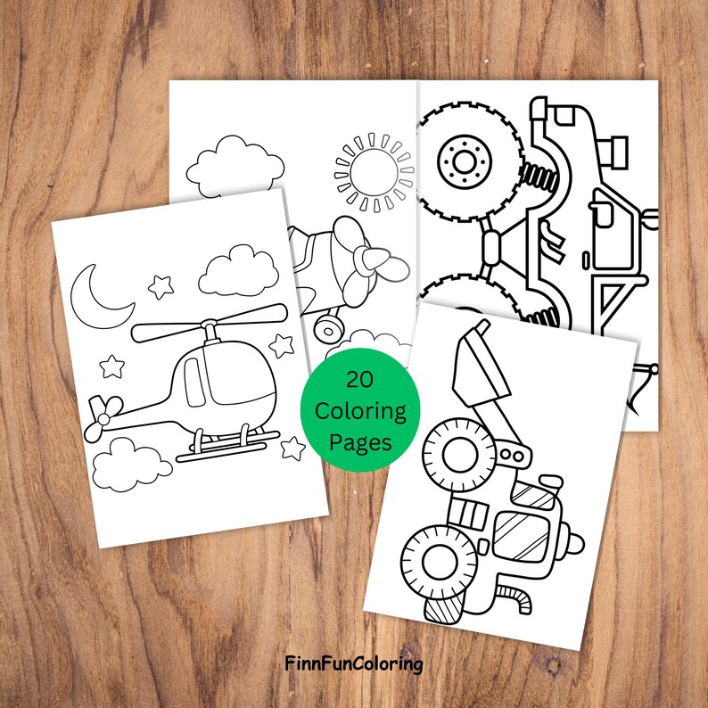 Vehicle Coloring Pages for Kids Vehicle Printable Coloring Sheets ...