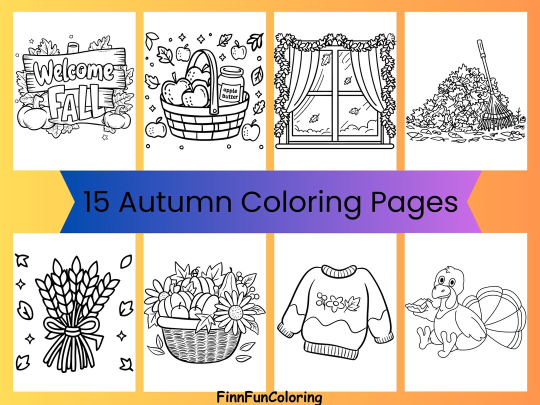 15 Autumn Printable Coloring Pages Kids Autumn Printable Coloring ...