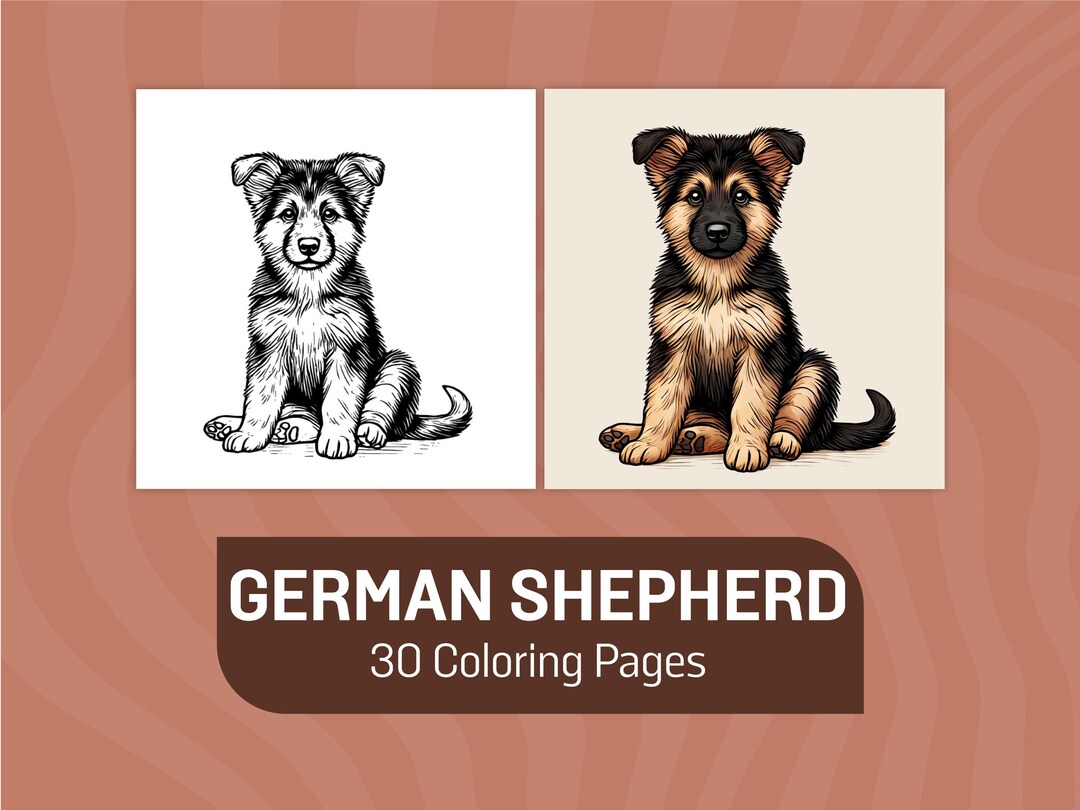 German Shepherd Coloring Pages Fun and Relaxing Dog Coloring Sheets for ...