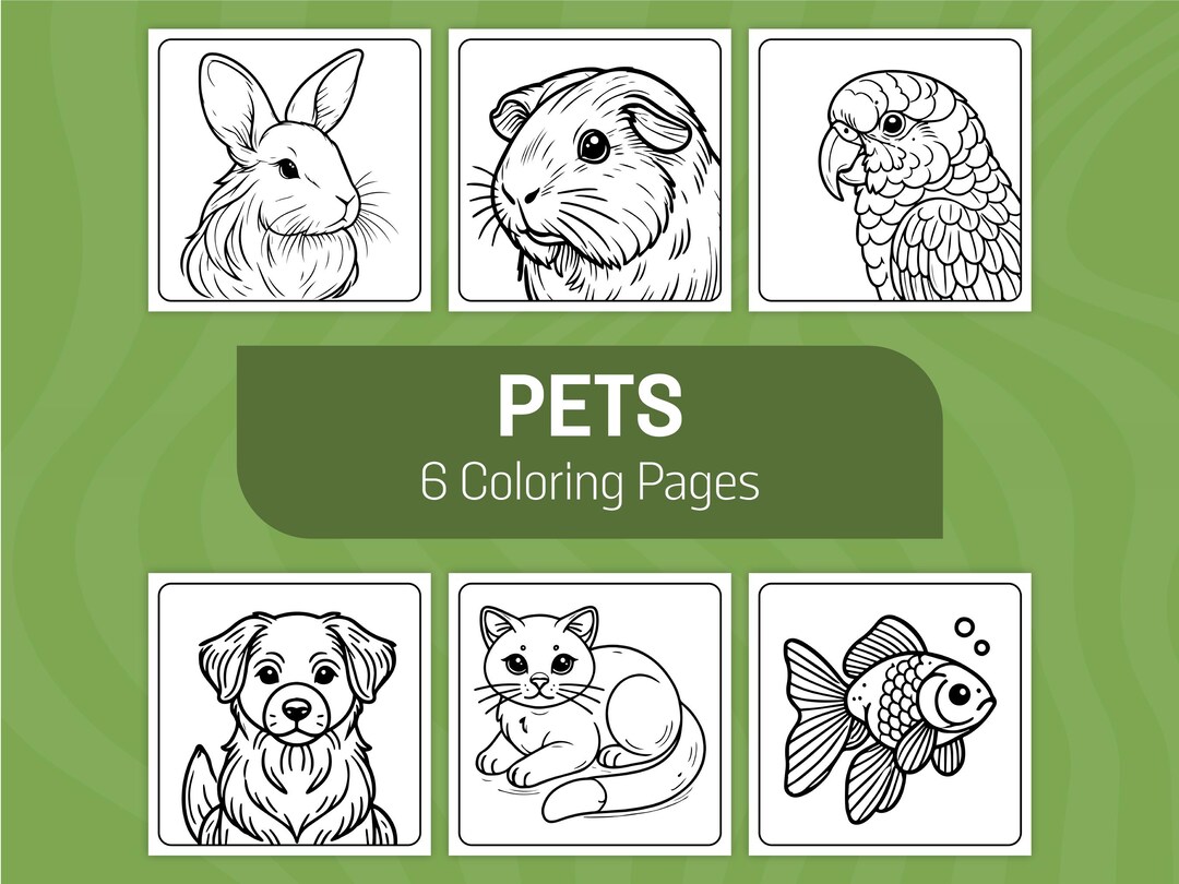 Pet Coloring Pages for Adults & Kids | Animal Coloring Sheets ...