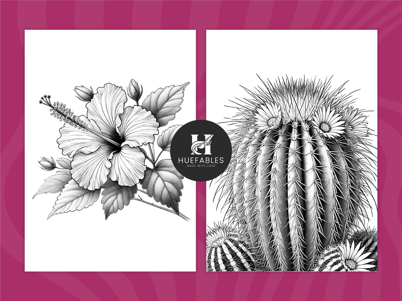 Grayscale Endemic Plants Coloring Pages | 30 Unique Botanical Coloring ...