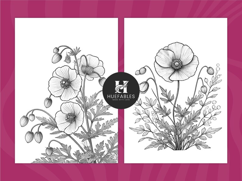 Grayscale Endemic Plants Coloring Pages | 30 Unique Botanical Coloring ...