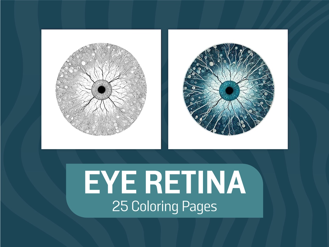 Eye Retina Grayscale Coloring Pages | Eye Coloring Pages for Adult ...