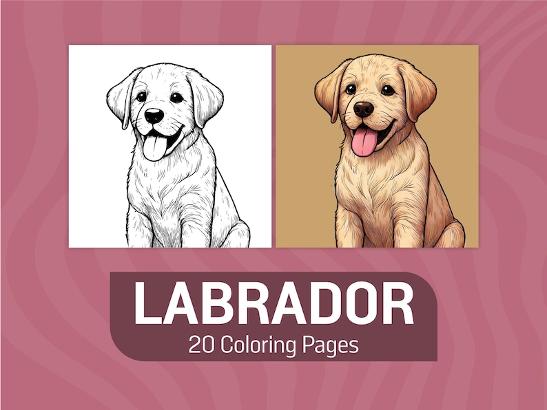 Labrador Coloring Pages for Kids & Adults - Cute Puppy Coloring Sheets ...