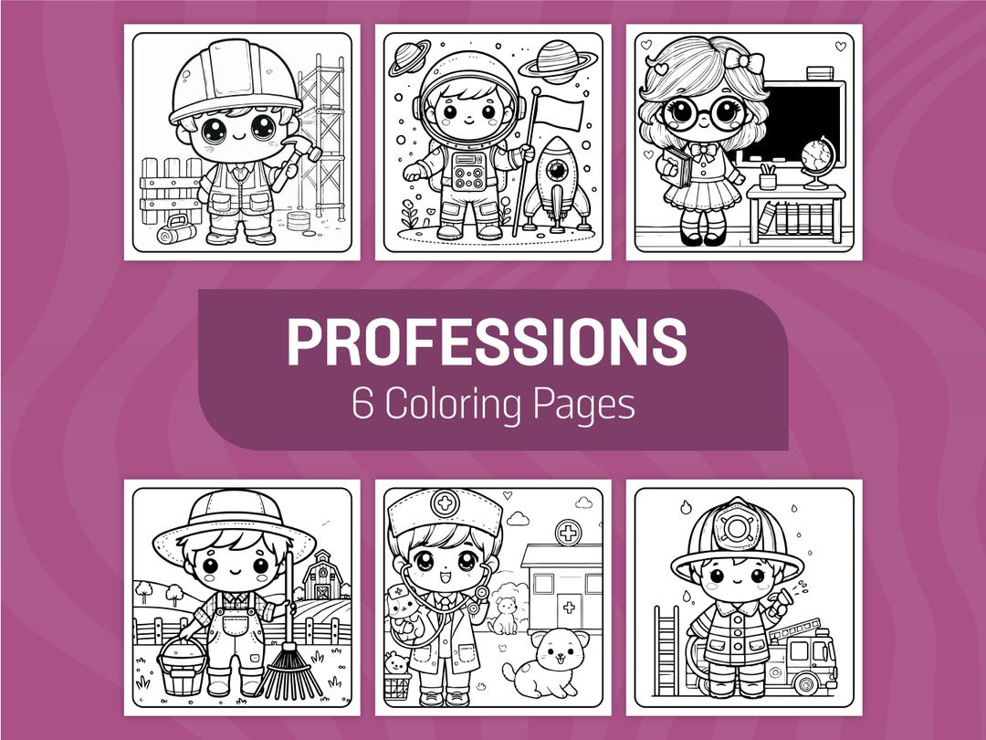 Professions Coloring Pages for Kids - Profession Coloring Sheets ...