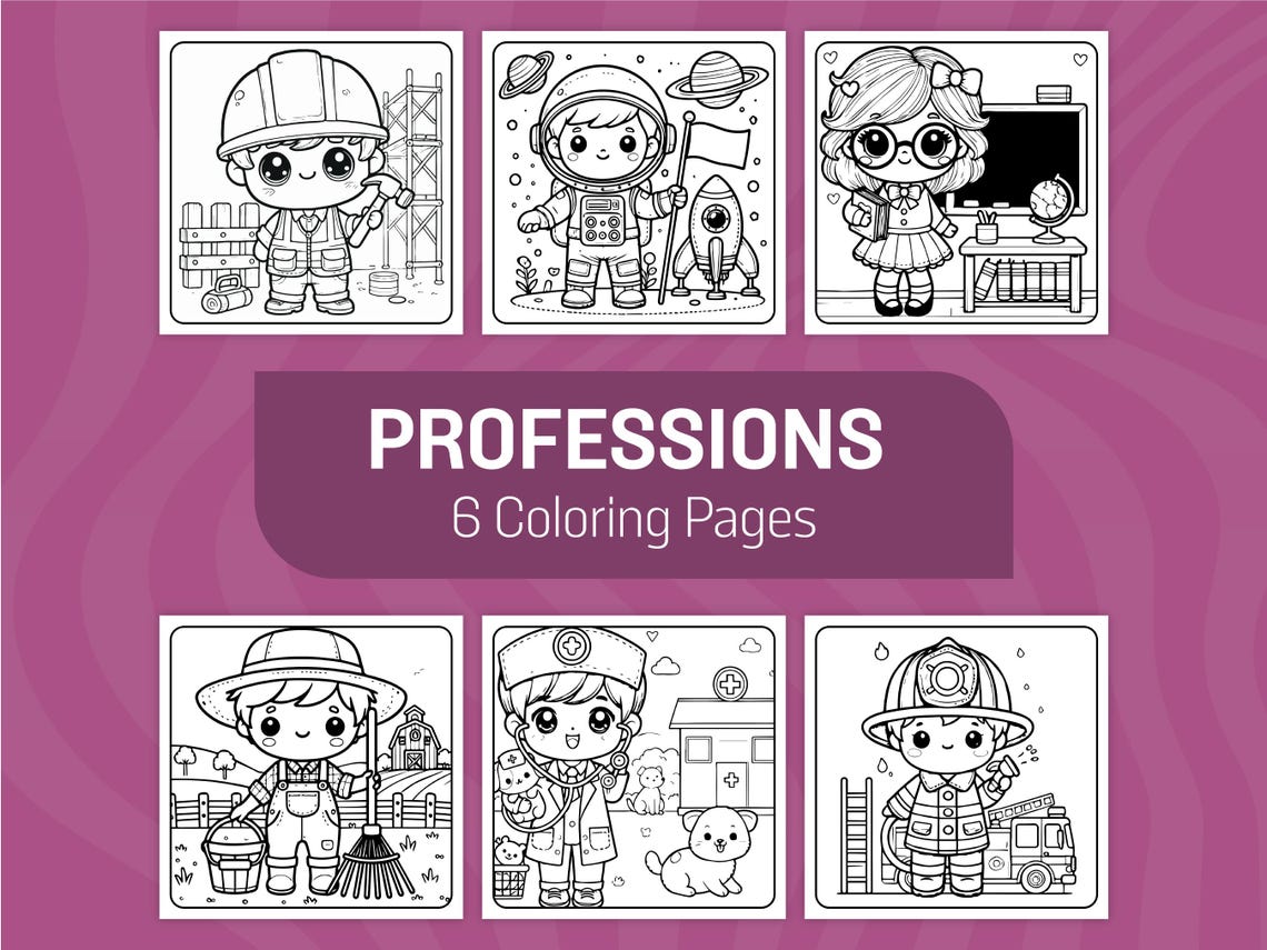 Professions Coloring Pages for Kids - Profession Coloring Sheets ...