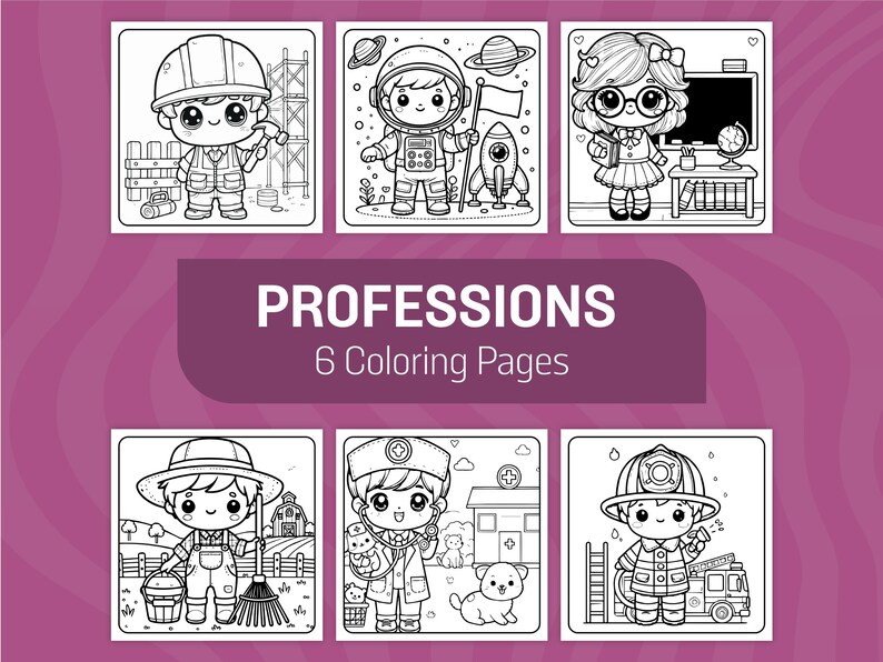 Professions Coloring Pages for Kids - Profession Coloring Sheets ...