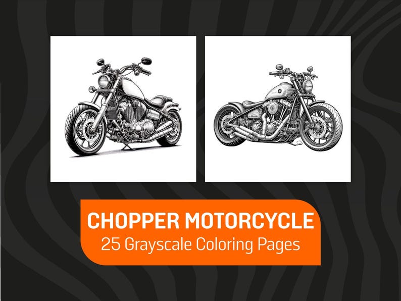 Chopper Motorcycles Coloring Pages for Adults and Kids | 25 Realistic ...