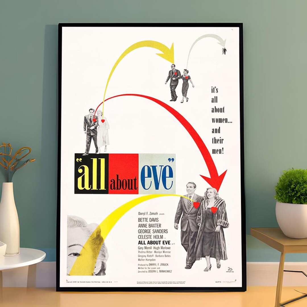 All About Eve Movie Poster Film Fan Collectibles Canvas Printed Posters ...