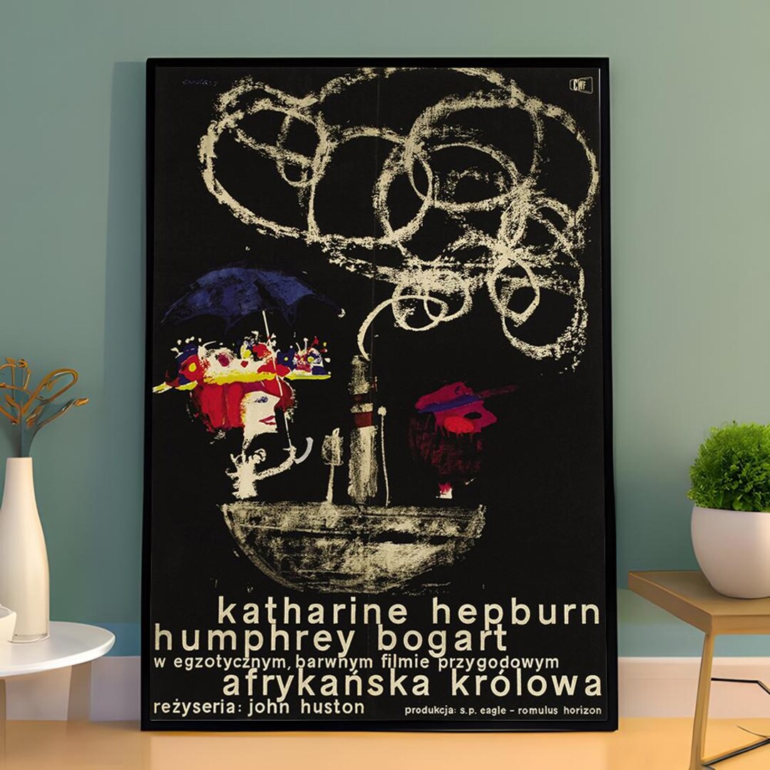 The African Queen Movie Poster Film Fan Collectibles Canvas Printed ...