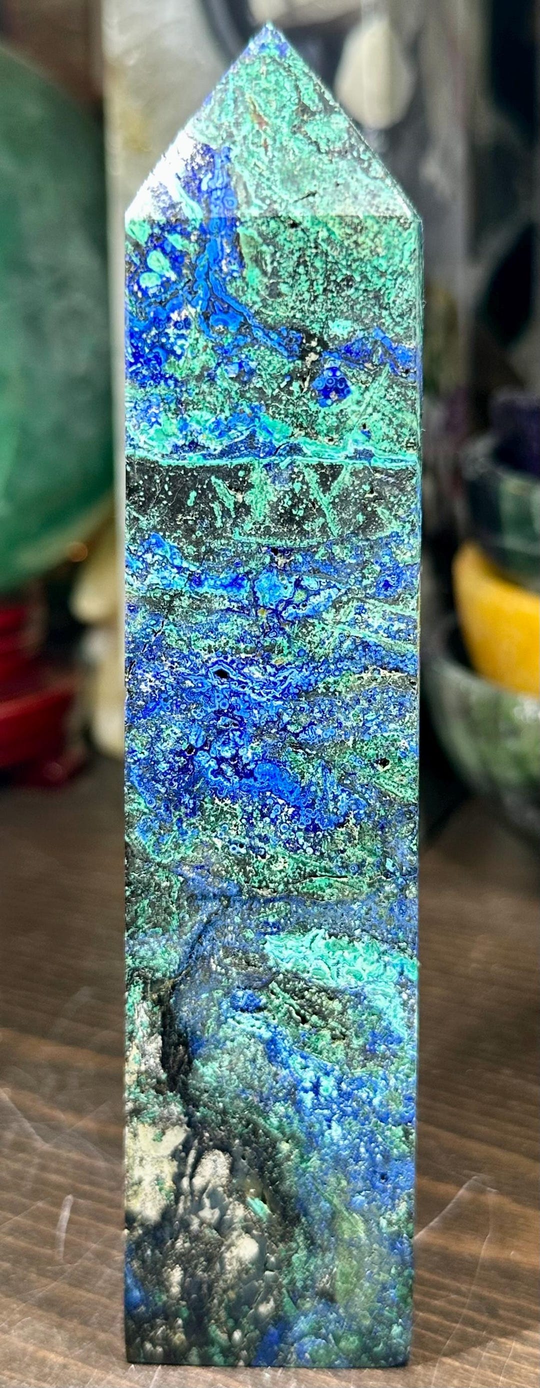 Azurite Chrysocolla Malachite Crystal Tower - Etsy