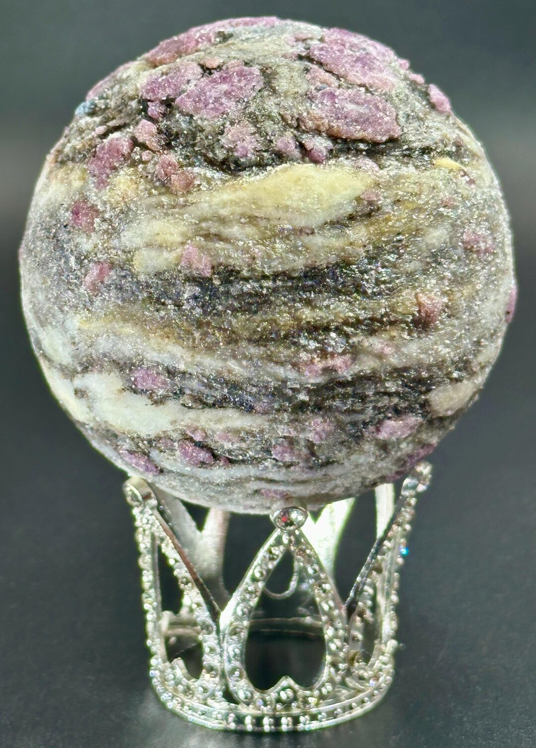 Raw Plum Tourmaline Crystal Sphere - Etsy