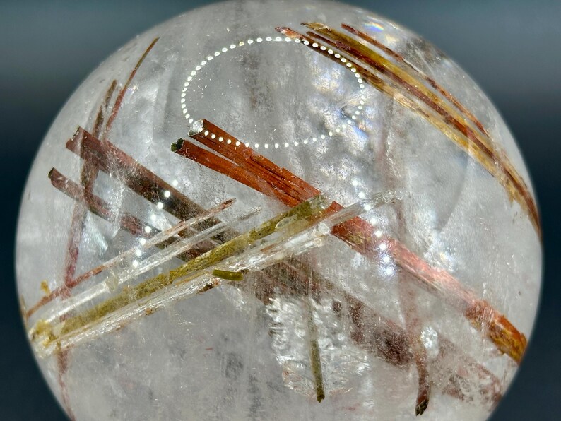 Natural Tourmaline in Quartz Crystal Sphere - Etsy