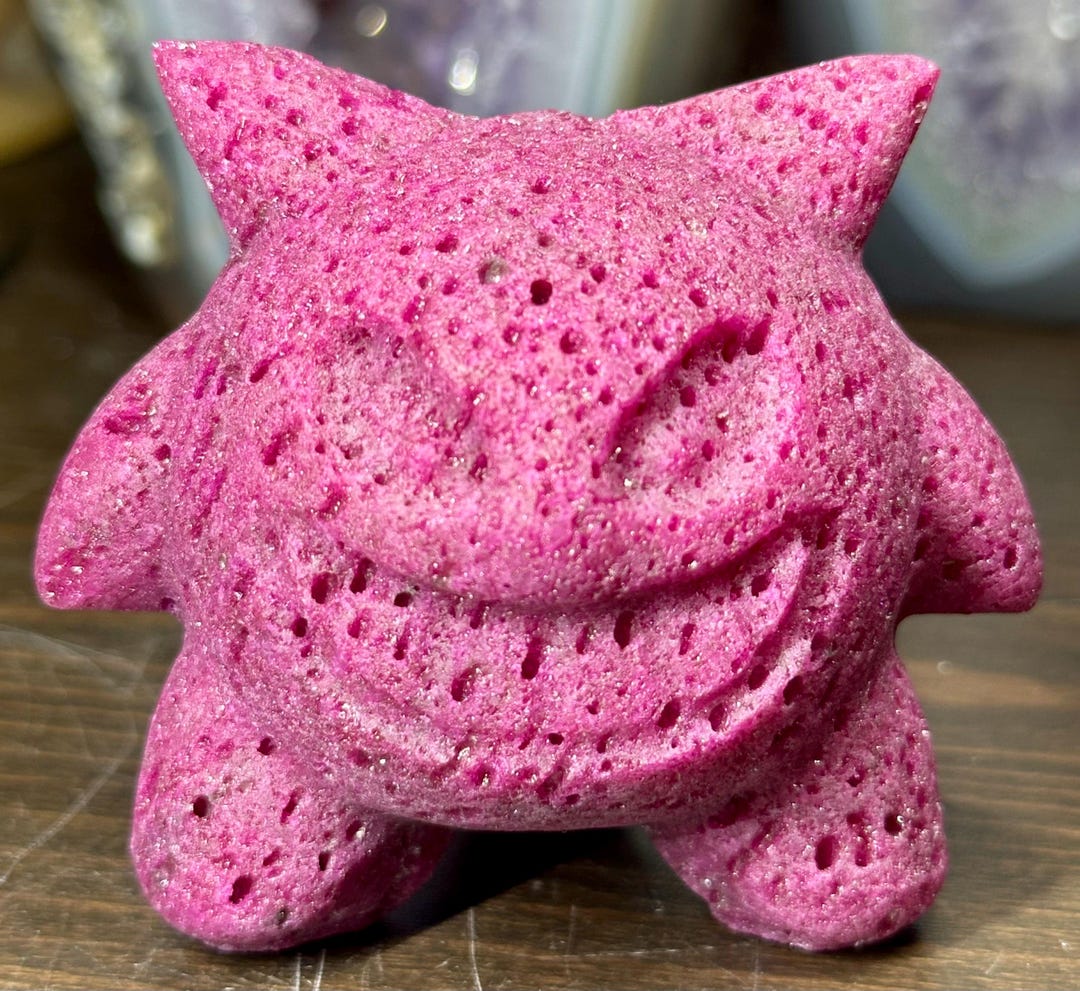 Honeycomb Ruby Gengar Pokemon Crystal Carving - Etsy