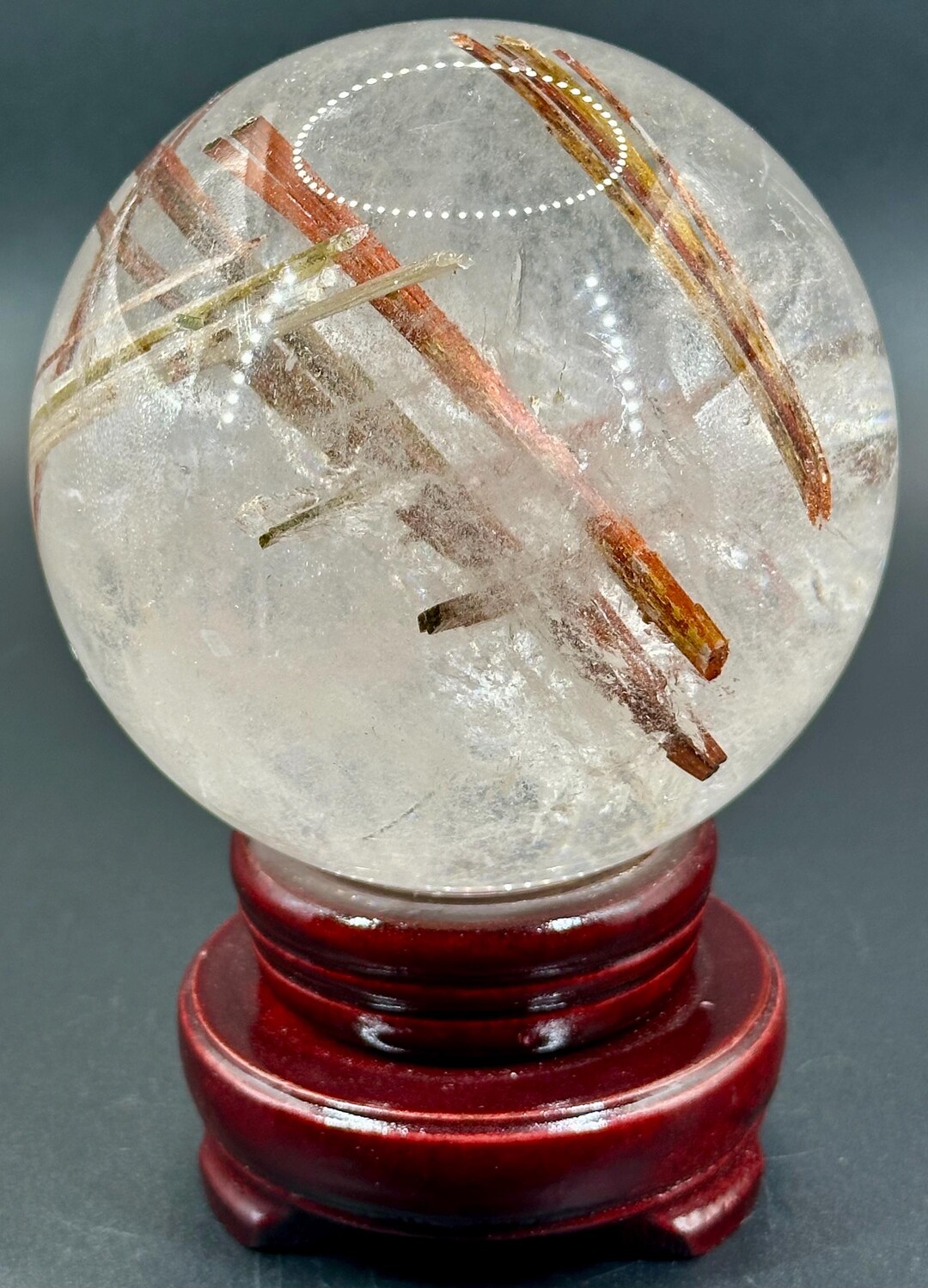 Natural Tourmaline in Quartz Crystal Sphere - Etsy
