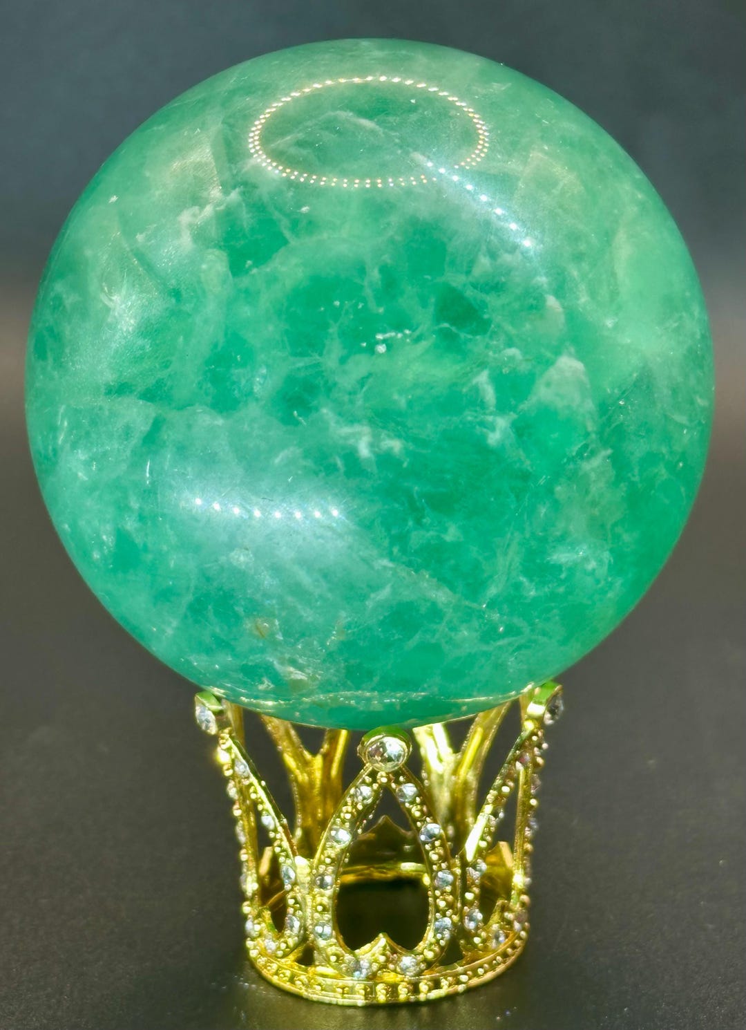 Green Fluorite Crystal Sphere - Etsy