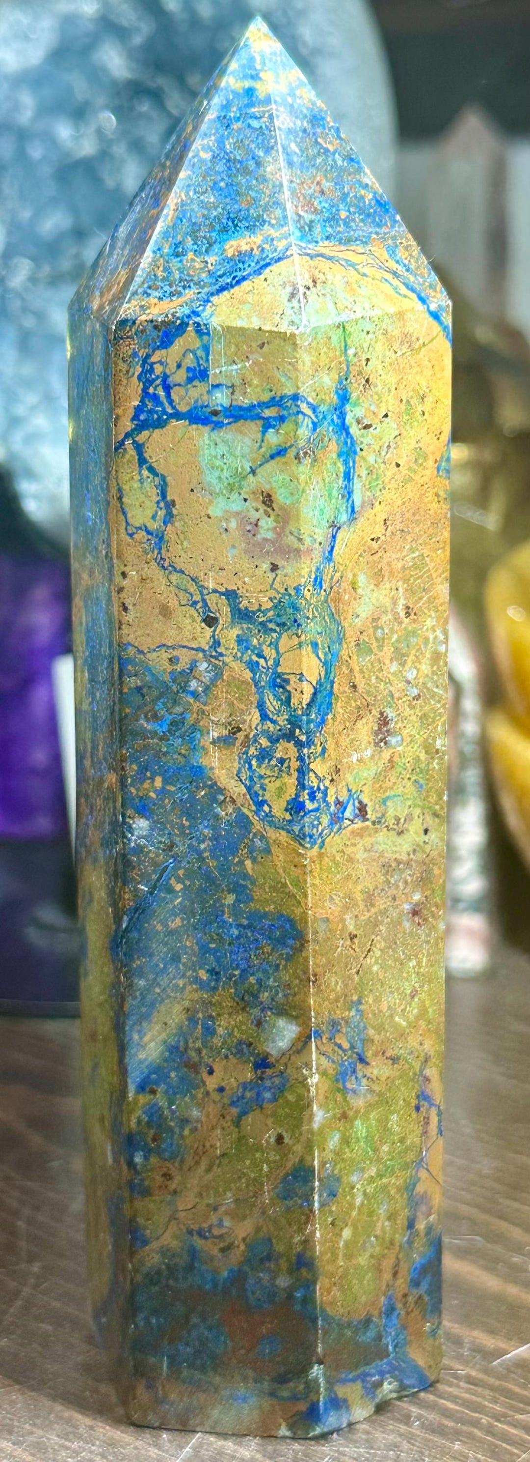 Azurite Crystal Tower - Etsy