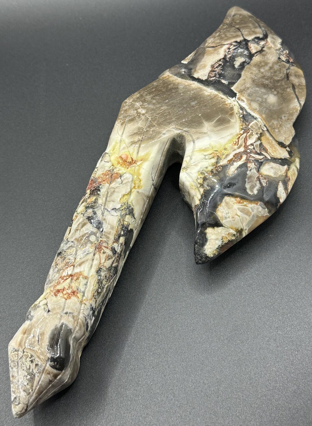 Volcano Agate Axe Crystal Carving - Etsy