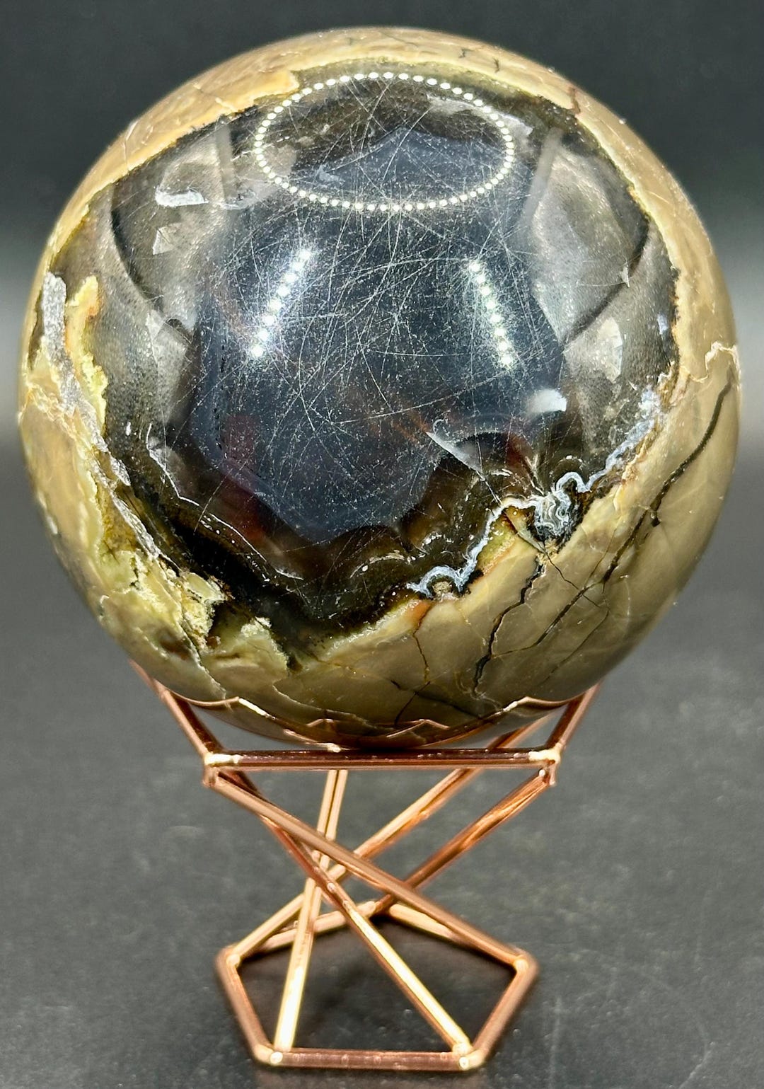 Volcano Agate Crystal Sphere - Etsy