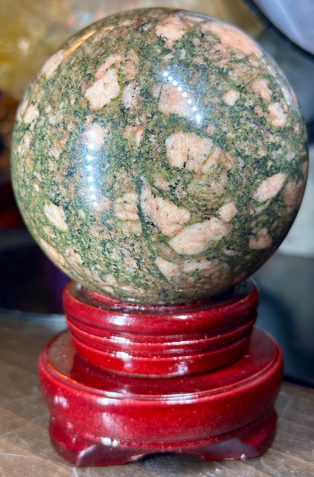 Unakite Jasper Crystal Sphere - Etsy