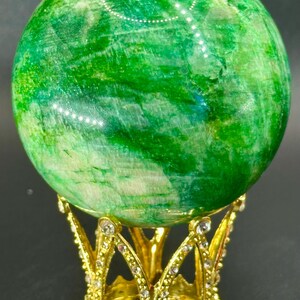 Green Moonstone Crystal Sphere - Etsy