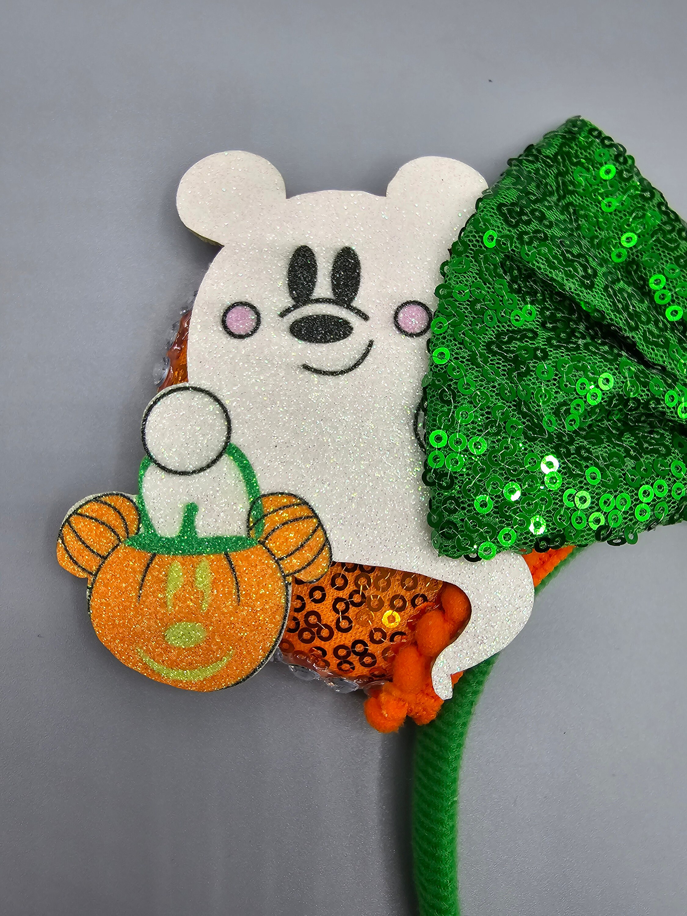 Mickey Mouse Ear Headband Halloween Ghost Pumpkin Adult Kids - Etsy