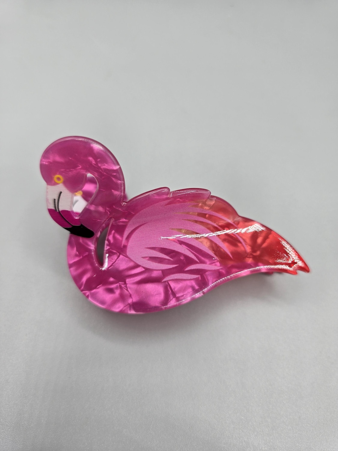 Pink Flamingo Summer Fun Hair Claw Clip - Etsy