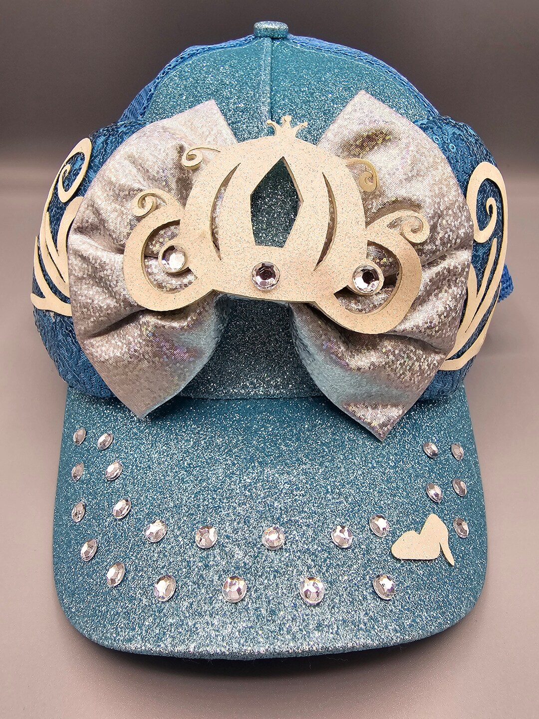 Cinderella Carriage Mouse Ears Ponytail Velcro Back Trucker Baseball ...