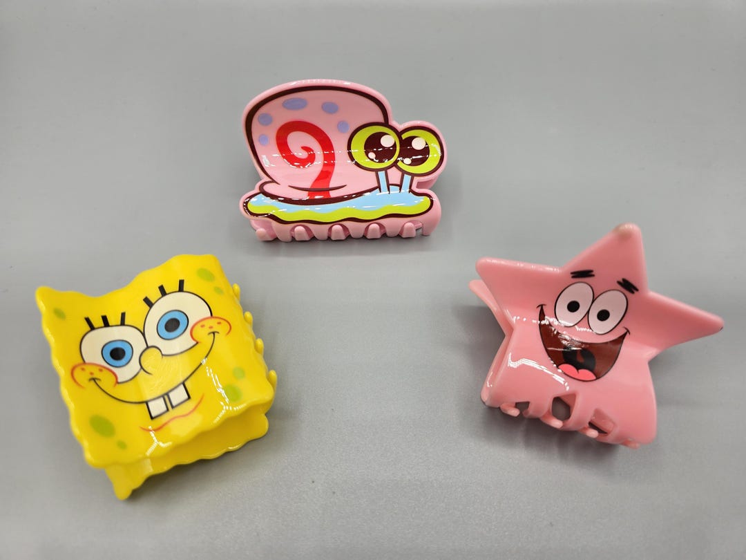 Sponge Bob Patrick Snail Hair Claw Clip Choice of One - Etsy