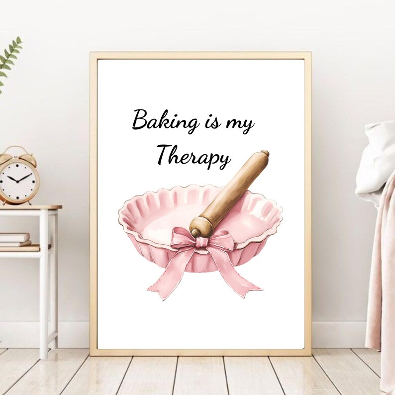 Pink Baking Art Print Set – Retro Kitchen Decor (digital Download) - Etsy