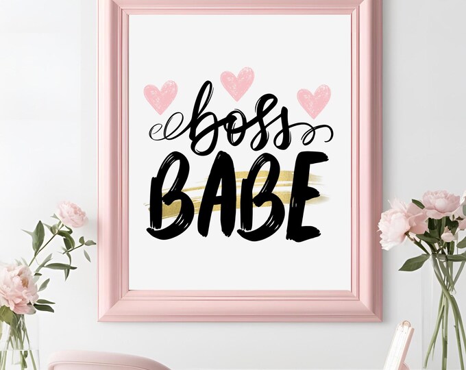 Boss Lady Printable Wall Art, She is Designing the Life She Loves ...
