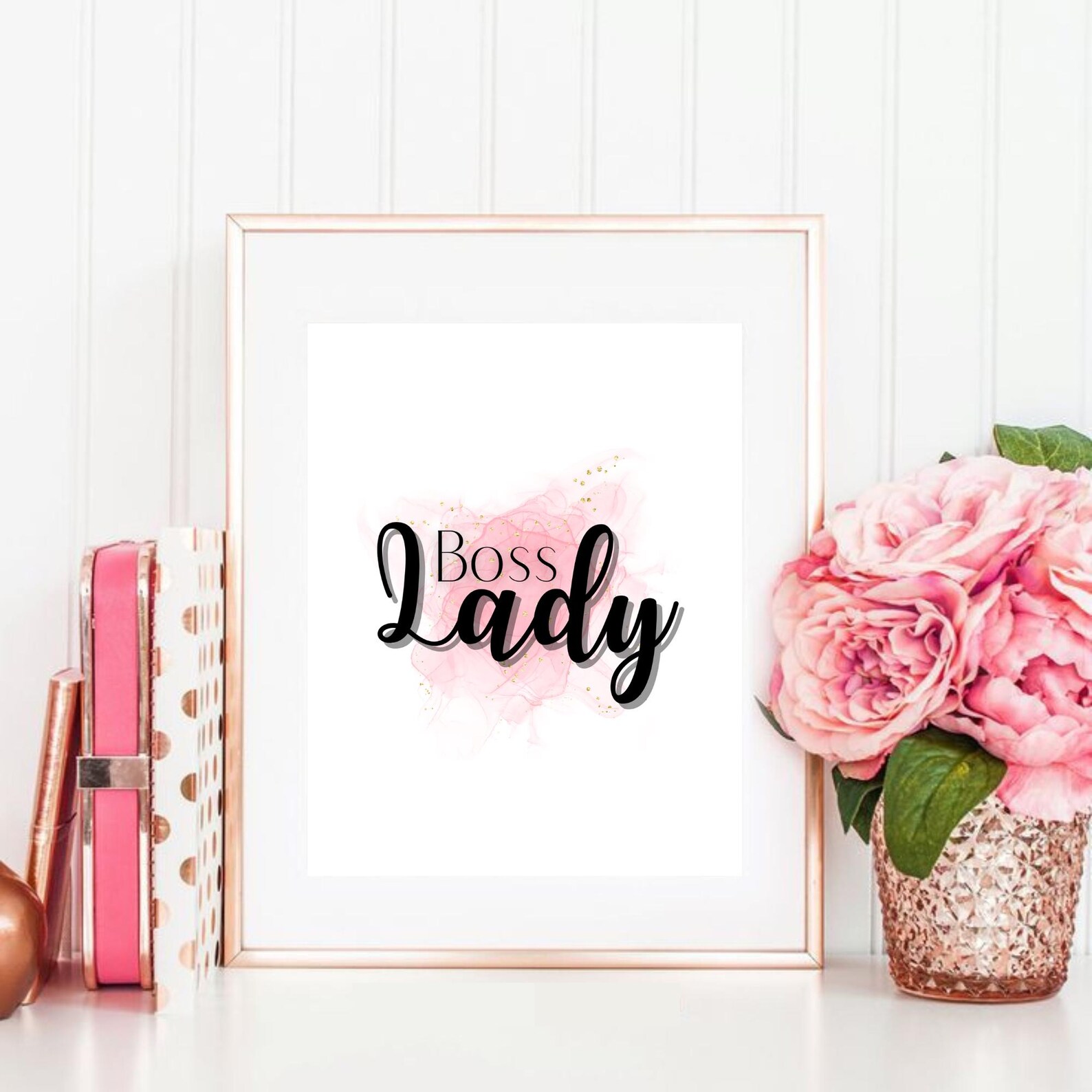 Boss Lady Printable Wall Art, Boss Babe Wall Decor, Girl Boss Wall Art ...