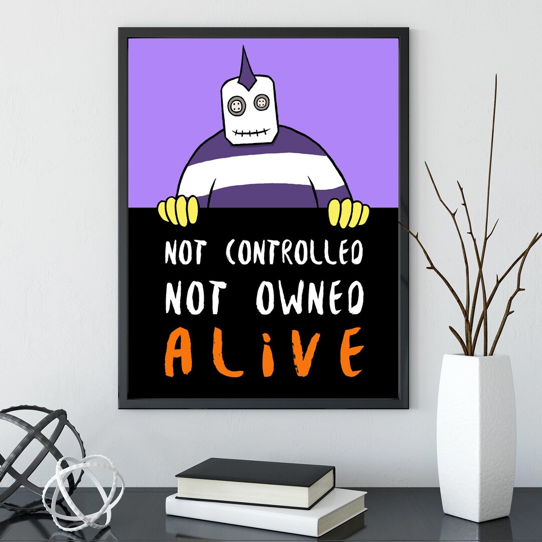 Not Controlled Not Owned Quote Wall Art – Inspirational Purple Artwork ...