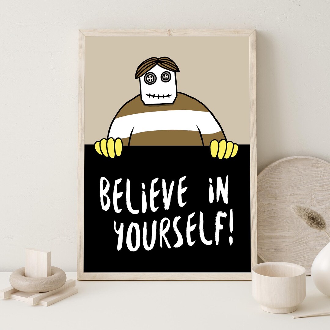 Believe in Yourself Growth Mindset Personalize Motivational Positive ...