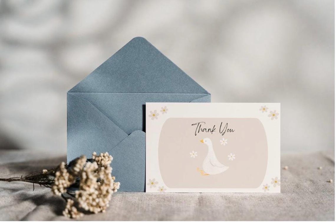Silly Goose Thank You Card - Etsy