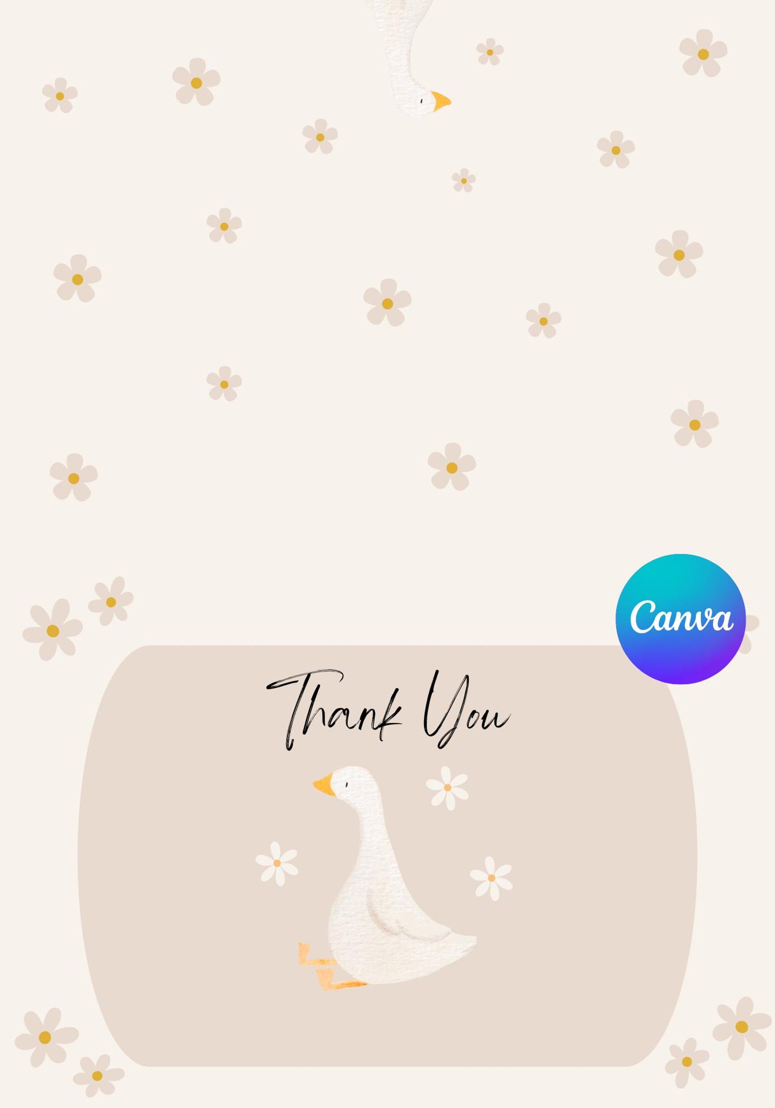 Silly Goose Thank You Card - Etsy