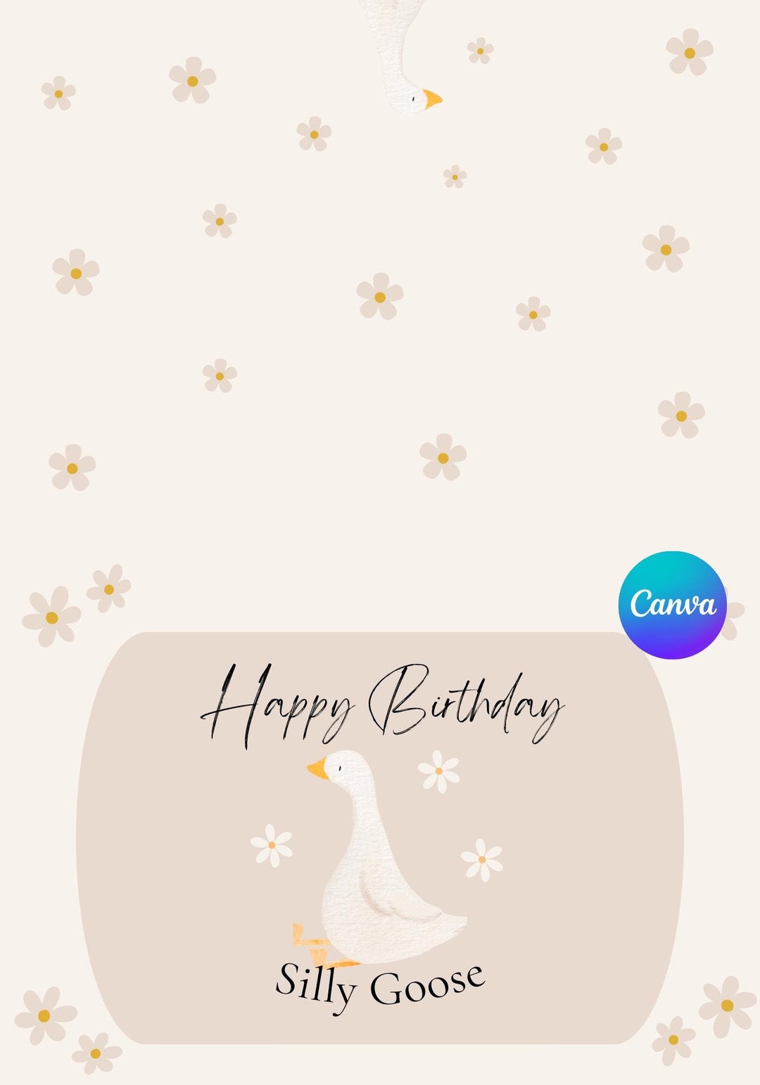 Silly Goose Birthday Card - Etsy