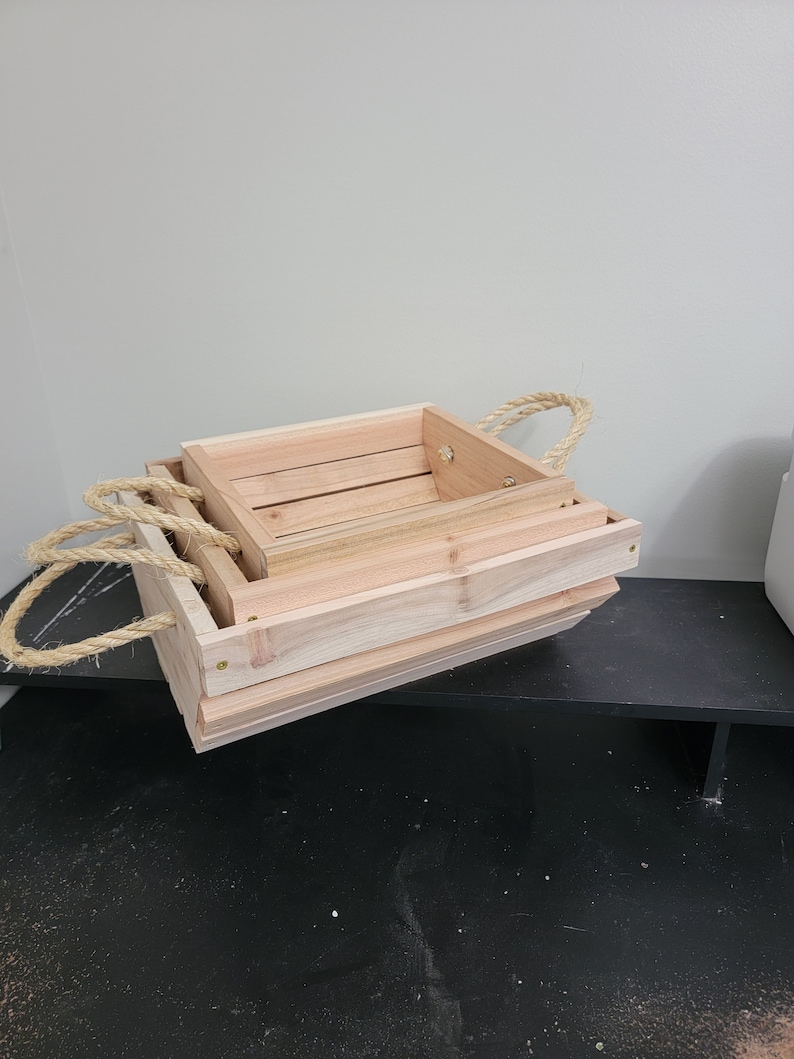 Rope Handle Basket Large - Etsy