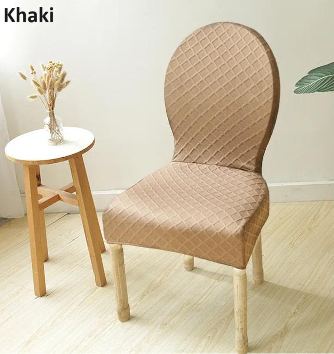 Diamond Lattice Round Top Chair Slipcovers/ Standard or Large Size Oval ...