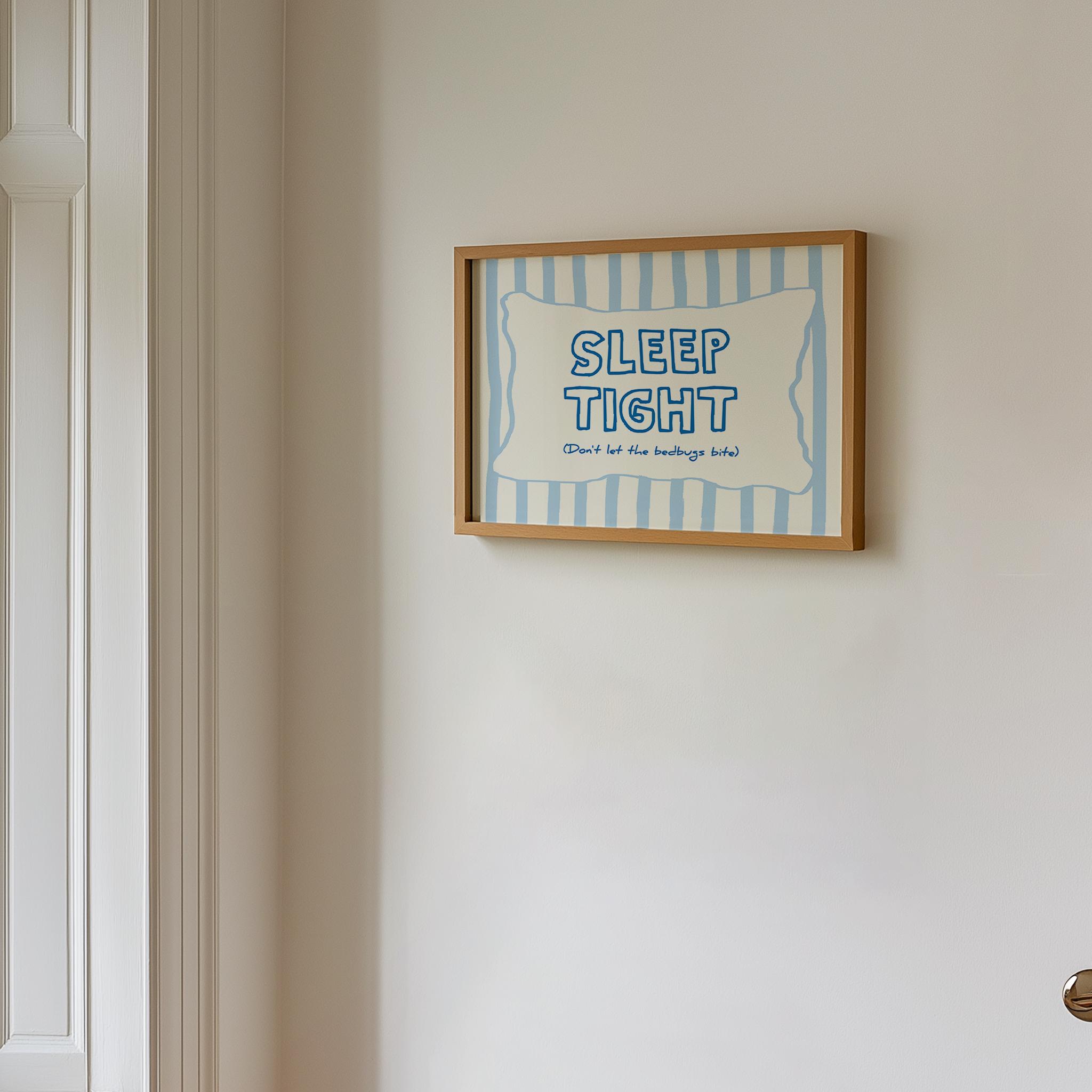 Sleep Tight Print Good Night Poster Above Bed Poster Trendy Bedroom ...