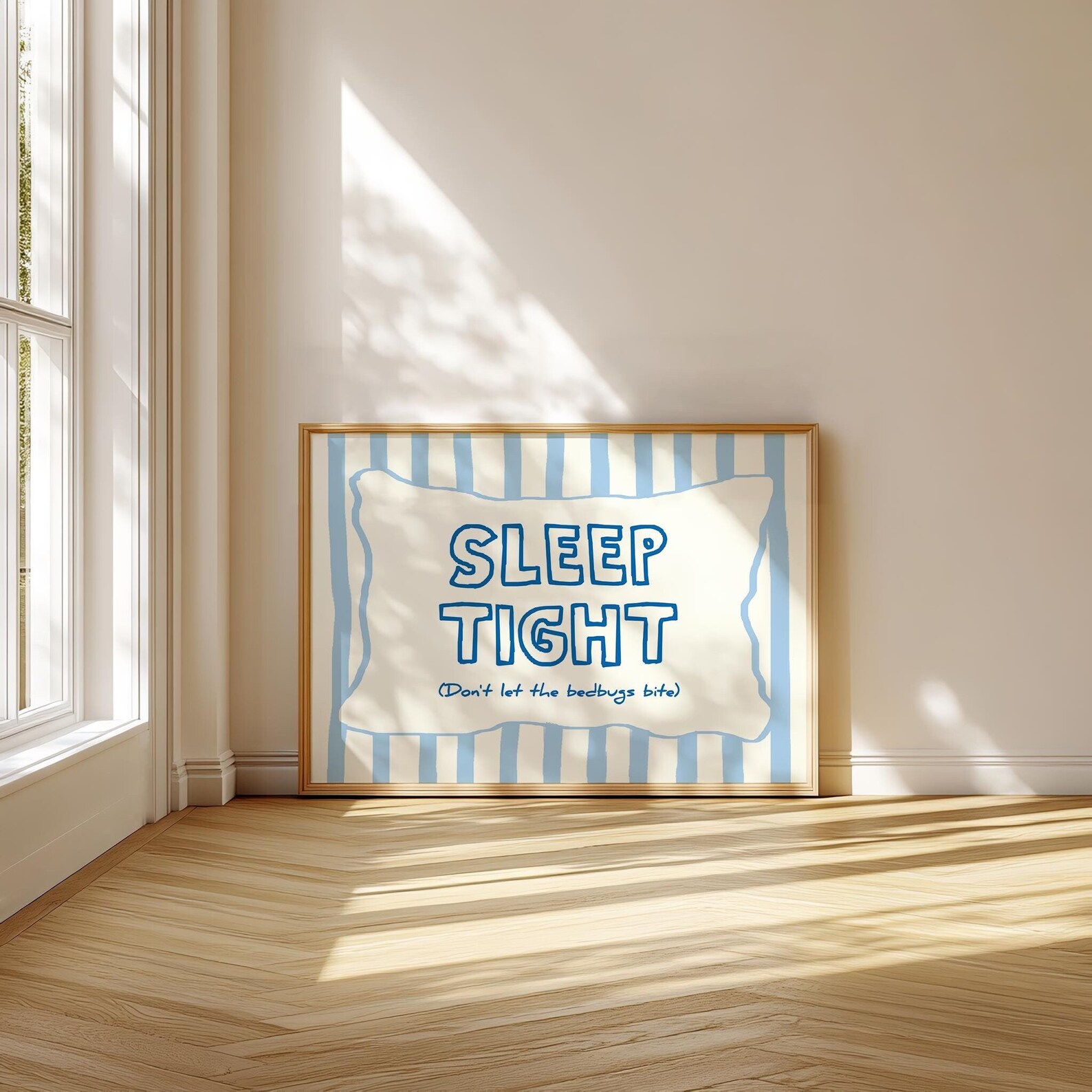 Sleep Tight Print Good Night Poster Above Bed Poster Trendy Bedroom ...
