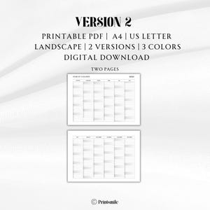 2025 Year at a Glance Printable Planner Yearly Overview Digital ...