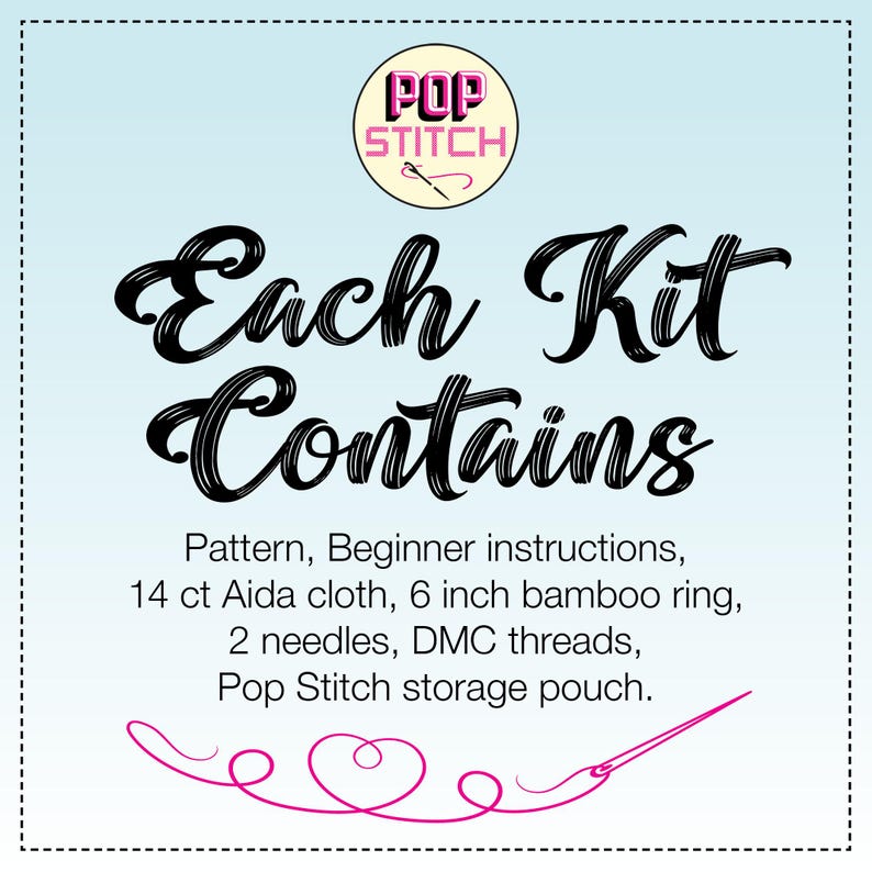 POP Pouty Lips Modern Counted Cross Stitch Kit - Etsy